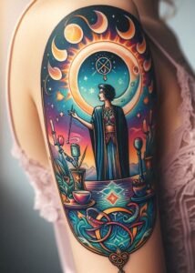 Witchcraft Tattoos: A Sacred Journey Through Moon, Star, and Tree | May ...
