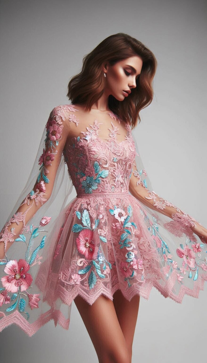 95+ Timeless Floral Lace Embroidered Dress: Unmatched Elegance ...