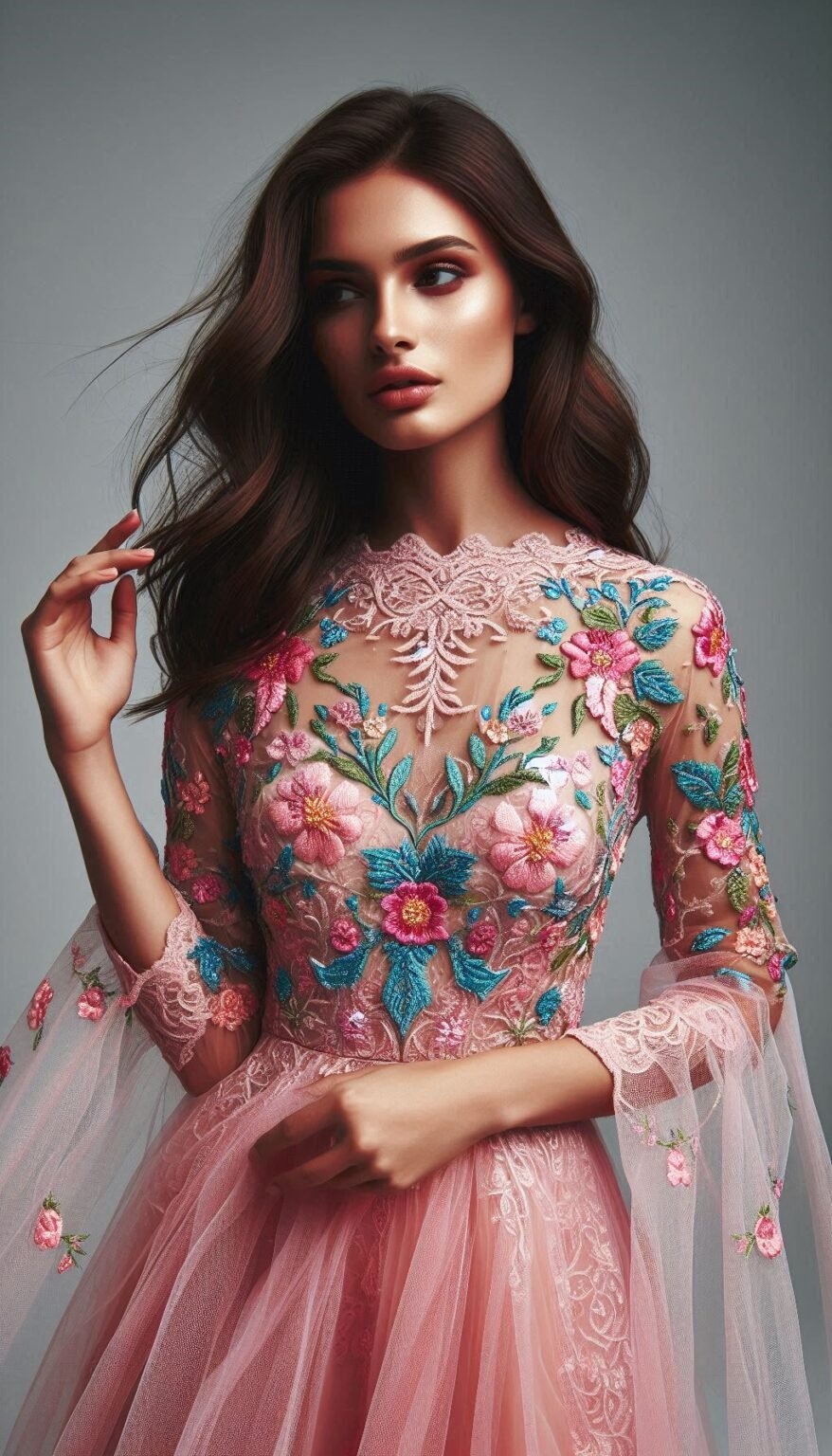 95+ Timeless Floral Lace Embroidered Dress: Unmatched Elegance ...