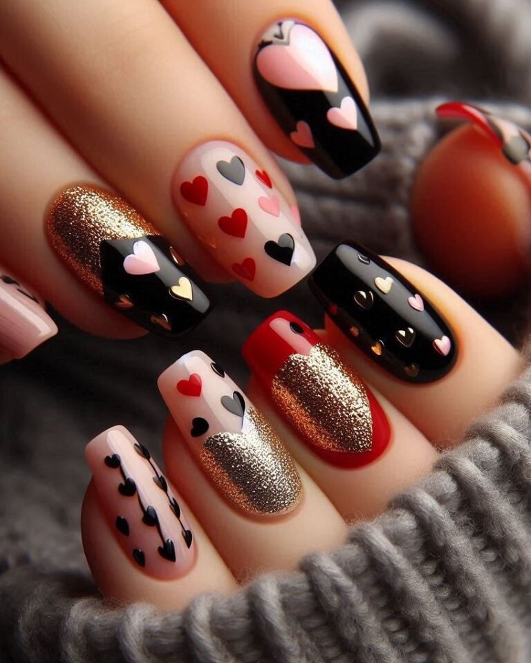 Ditch the Boring With These 90+ Eye-Catching Heart Nail Art Ideas ...