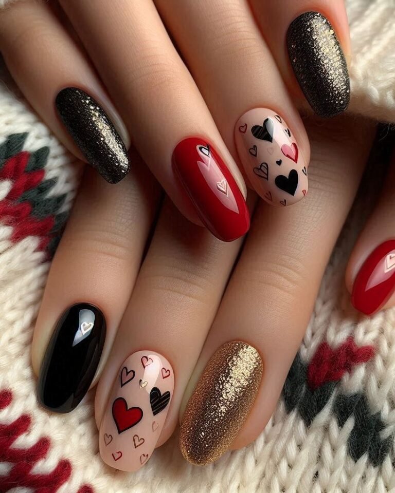 Ditch the Boring With These 90+ Eye-Catching Heart Nail Art Ideas ...