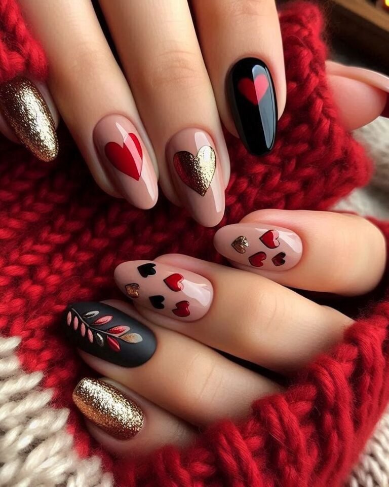 Ditch the Boring With These 90+ Eye-Catching Heart Nail Art Ideas ...