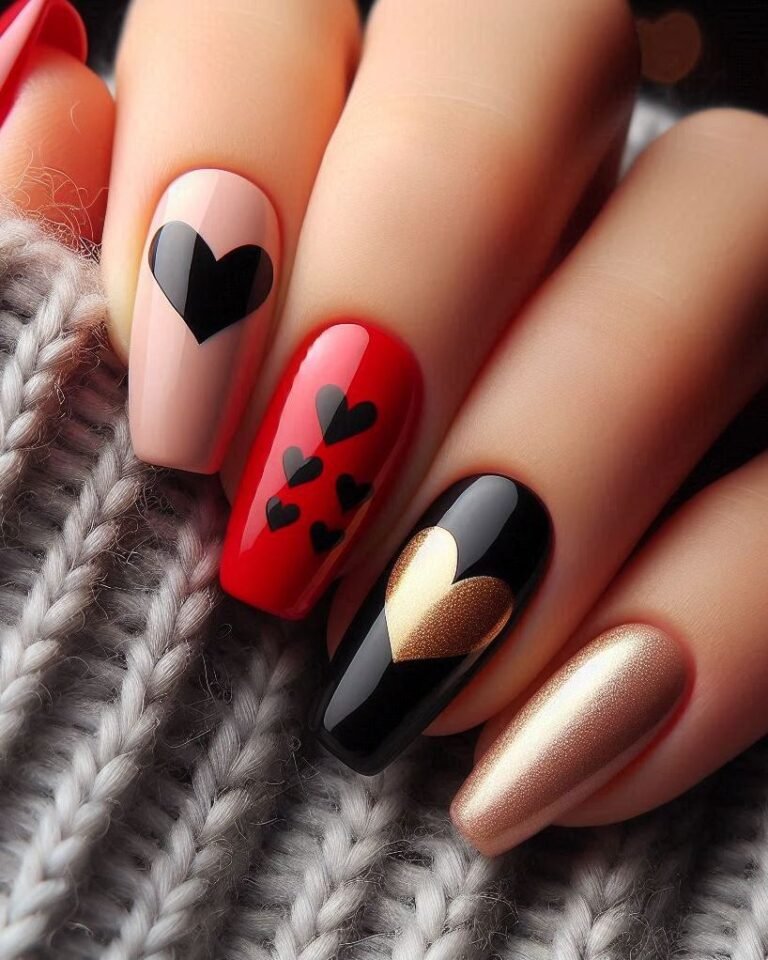 Ditch the Boring With These 90+ Eye-Catching Heart Nail Art Ideas ...