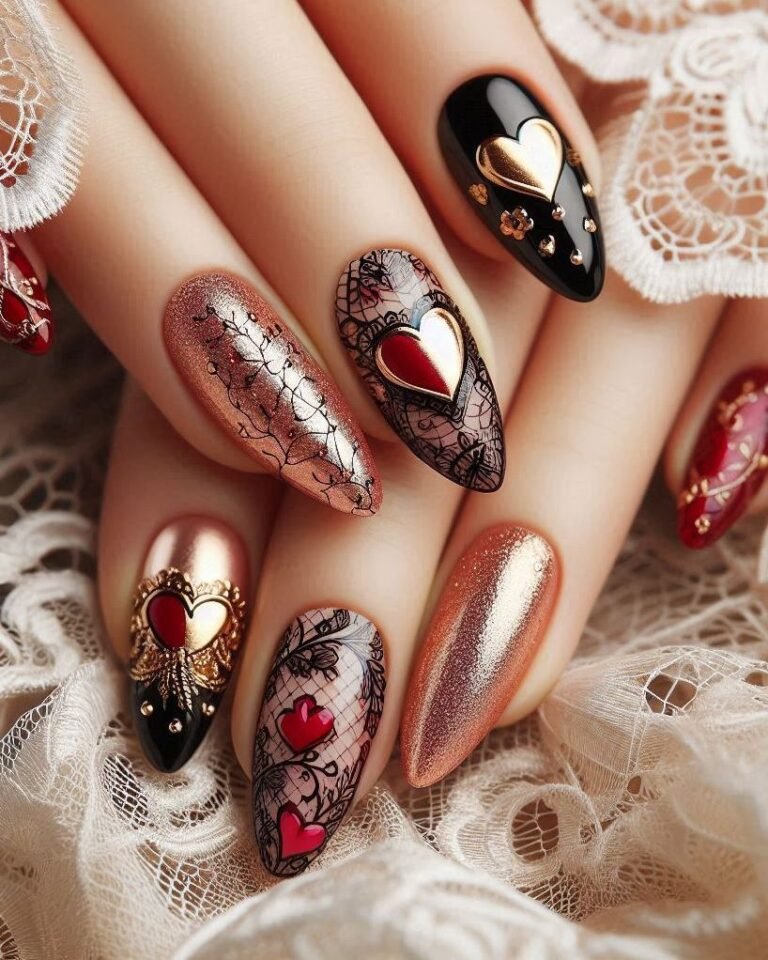 Ditch the Boring With These 90+ Eye-Catching Heart Nail Art Ideas ...