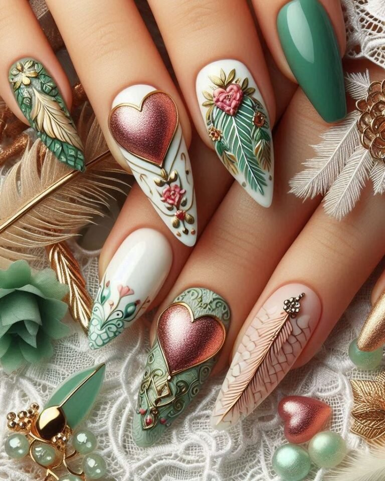 Ditch the Boring With These 90+ Eye-Catching Heart Nail Art Ideas ...