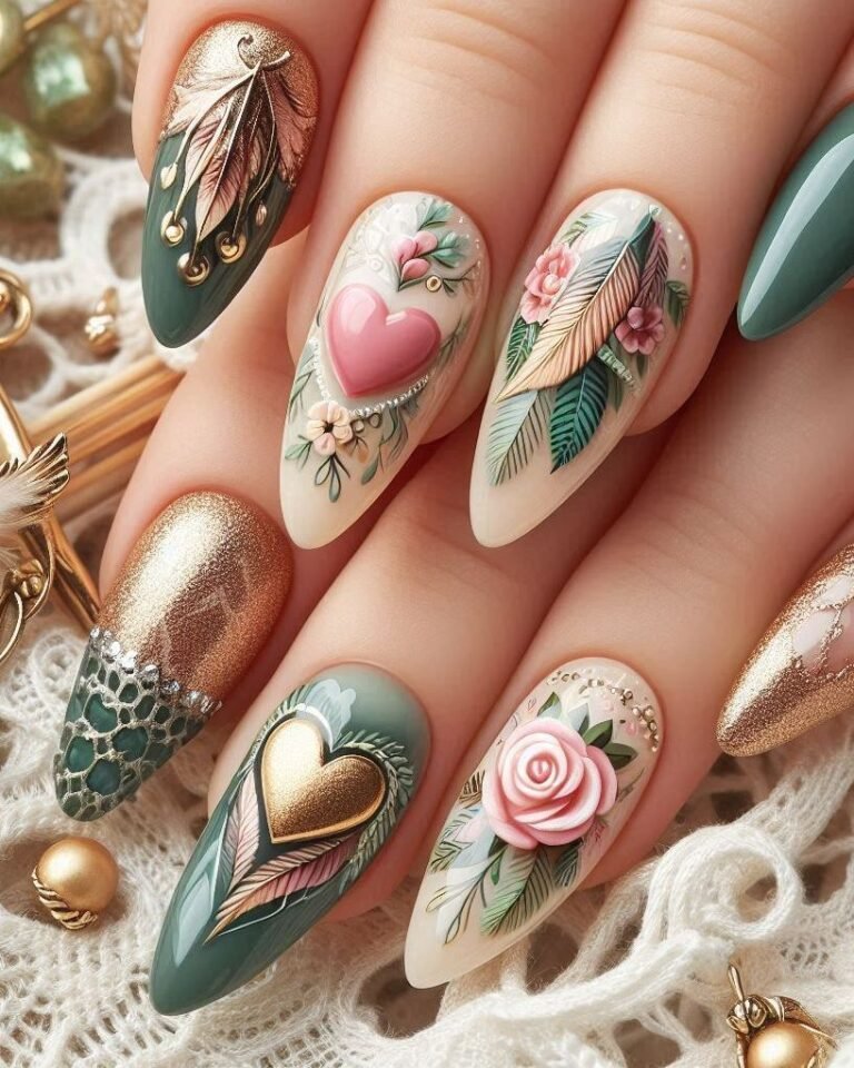 Ditch the Boring With These 90+ Eye-Catching Heart Nail Art Ideas ...