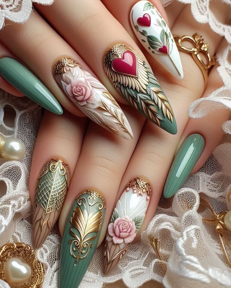 Ditch the Boring With These 90+ Eye-Catching Heart Nail Art Ideas ...