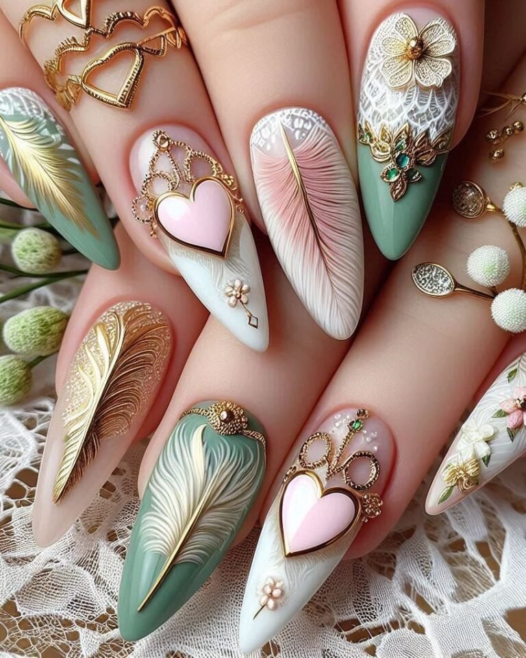 Ditch the Boring With These 90+ Eye-Catching Heart Nail Art Ideas ...