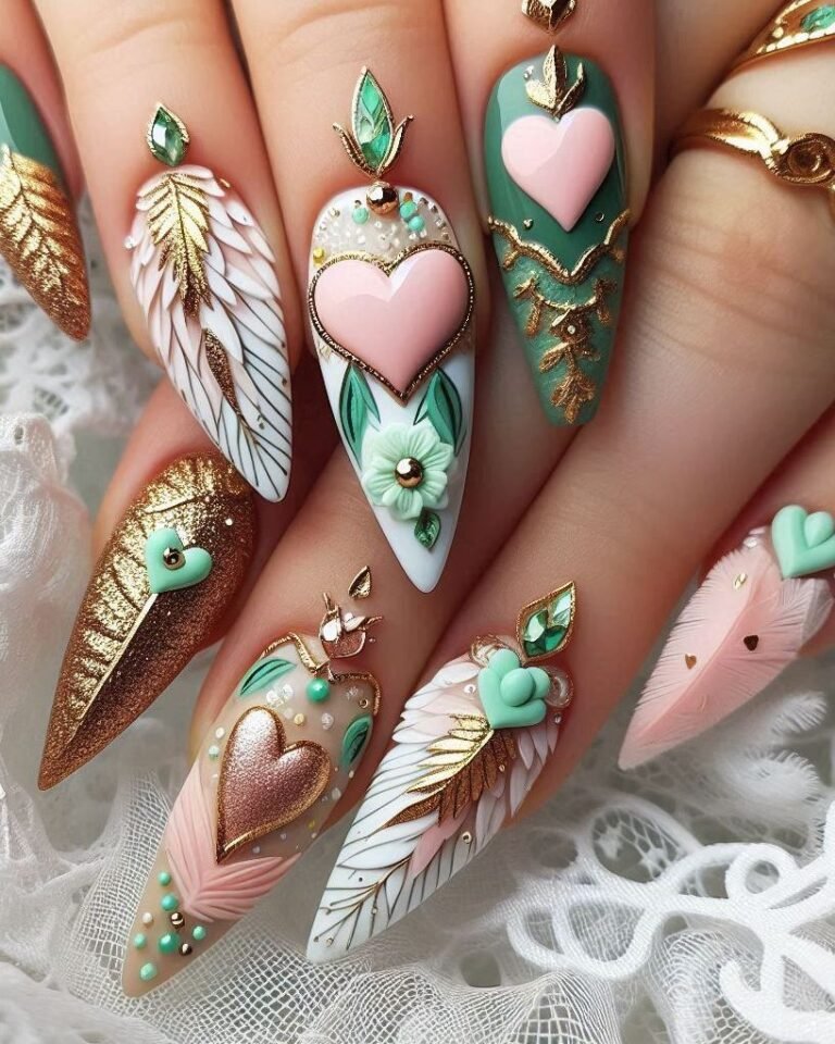 Ditch the Boring With These 90+ Eye-Catching Heart Nail Art Ideas ...