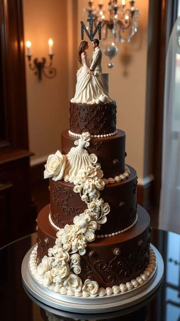 75+ Chocolate Wedding Cakes That Are Too Indulgent to Ignore | October 2025