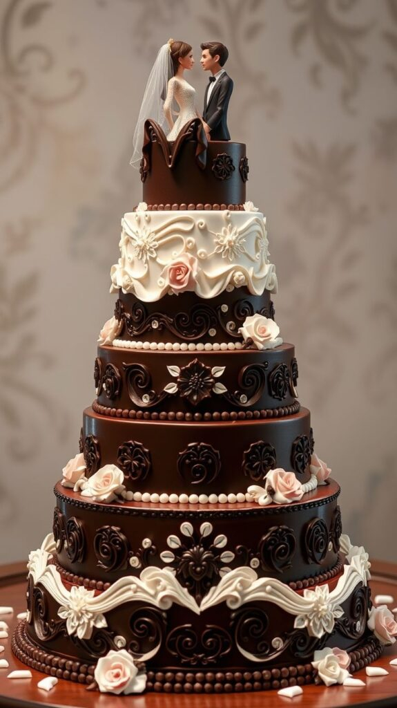 75+ Chocolate Wedding Cakes That Are Too Indulgent to Ignore | October 2025